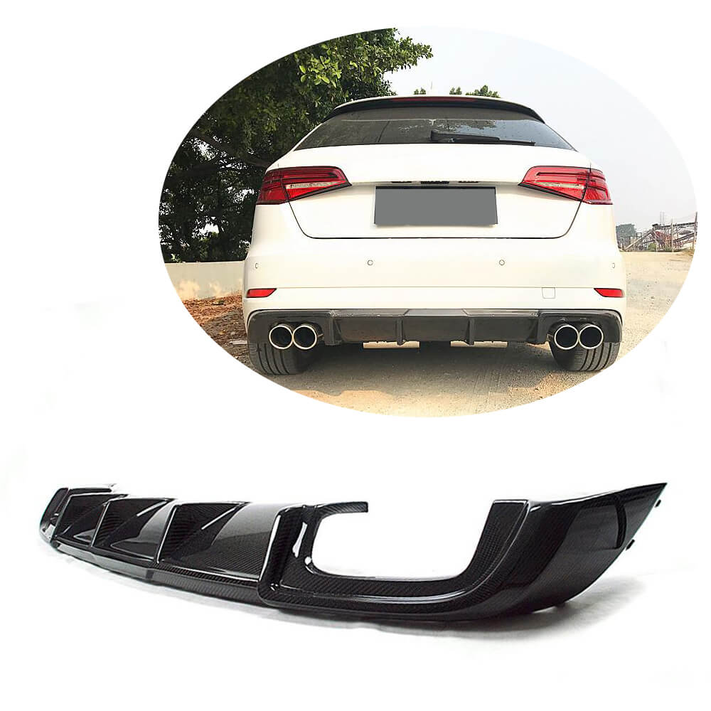 Get Audi A3 Rear Bumper Diffuser | Carbon Fiber Part for Audi – Ahacarbon