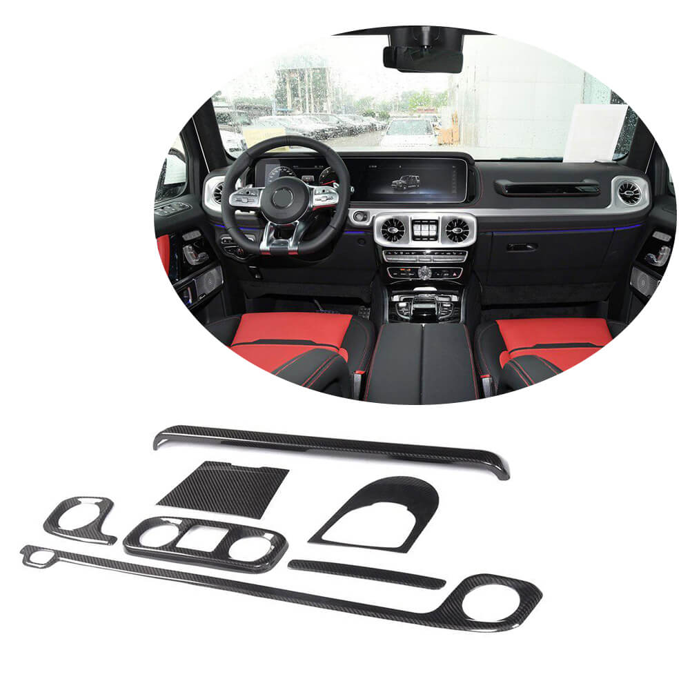 Mercedes Benz W463 Dry Carbon Fiber Interior Dashboard Decor Trims