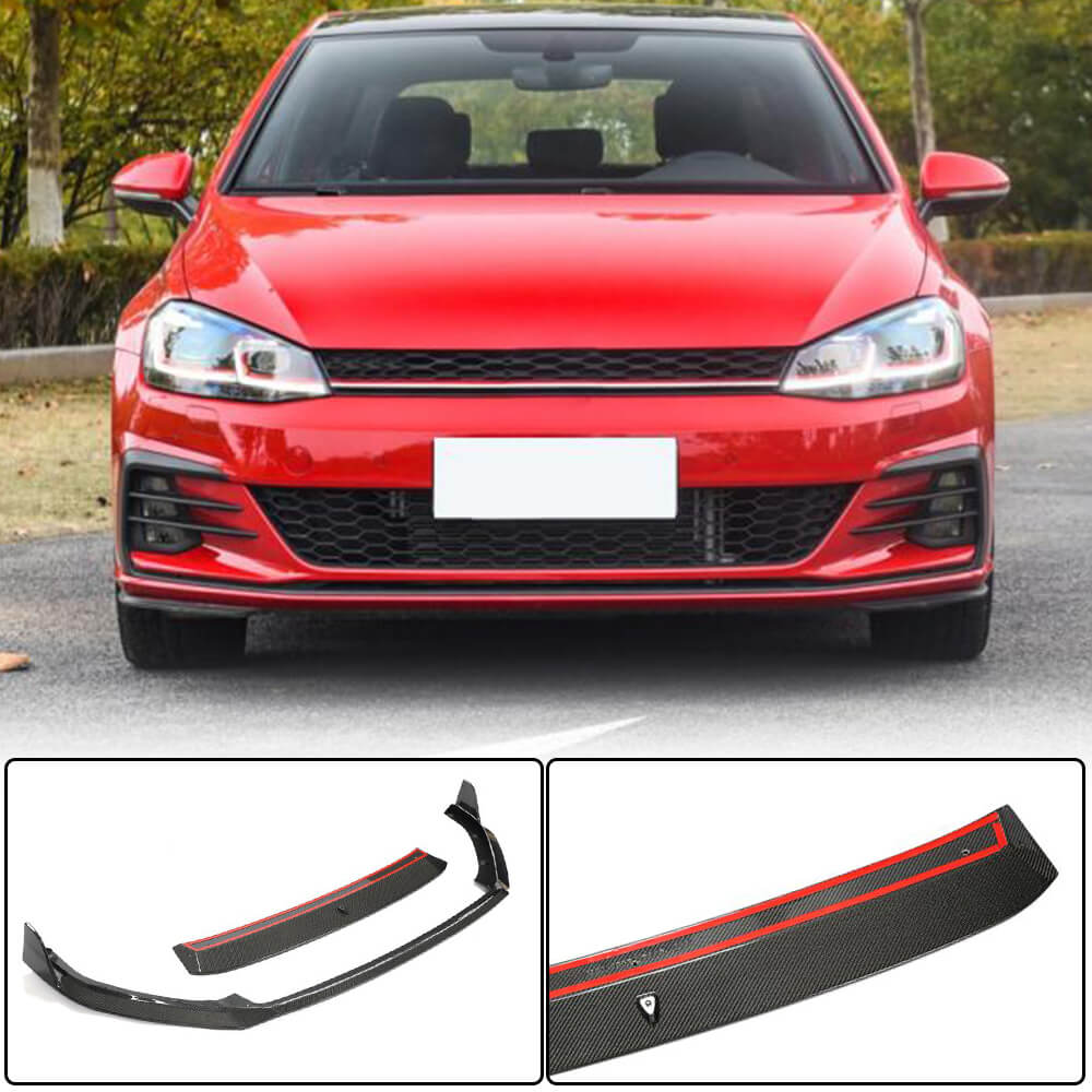 Volkswagen GOLF 7.5 GTI Carbon Fiber Front Lip Spoiler | Car Modify