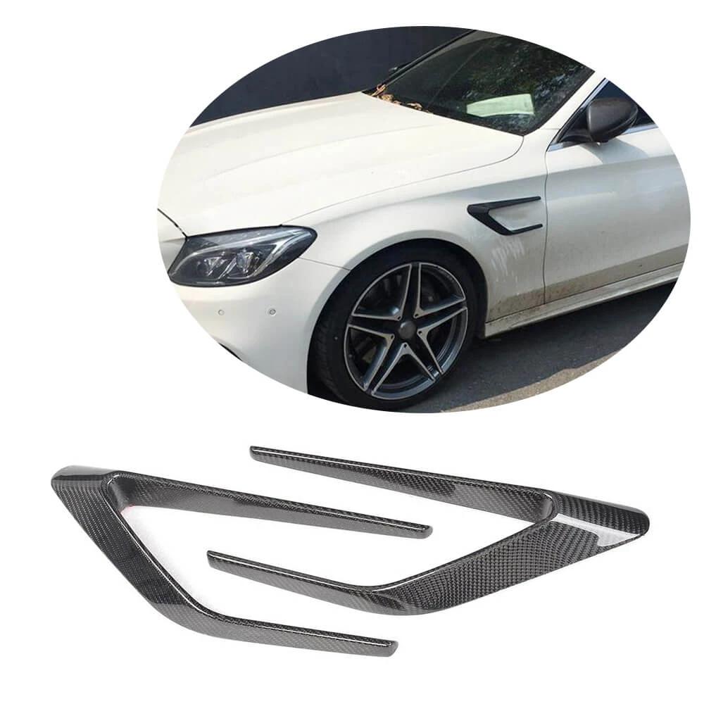 Mercedes Benz W205 C63 AMG Carbon fiber Side Air Fender Vents Flicks