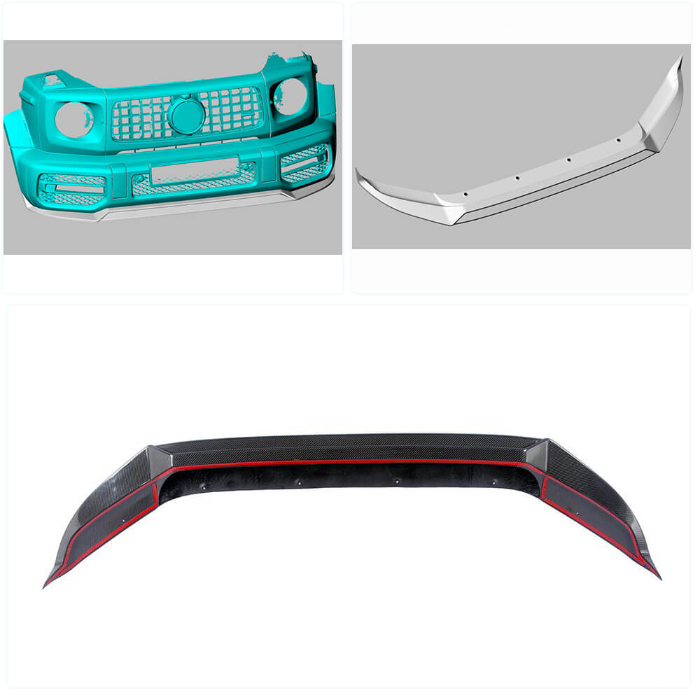 Mercedes Benz W463 G63 Carbon Fiber Front Lip Spoiler | Perfect Fit ...