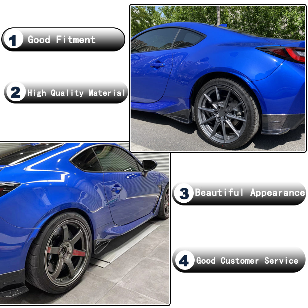 Subaru BRZ Toyota GR86 Carbon Fiber Side Skirts Splitters – Ahacarbon