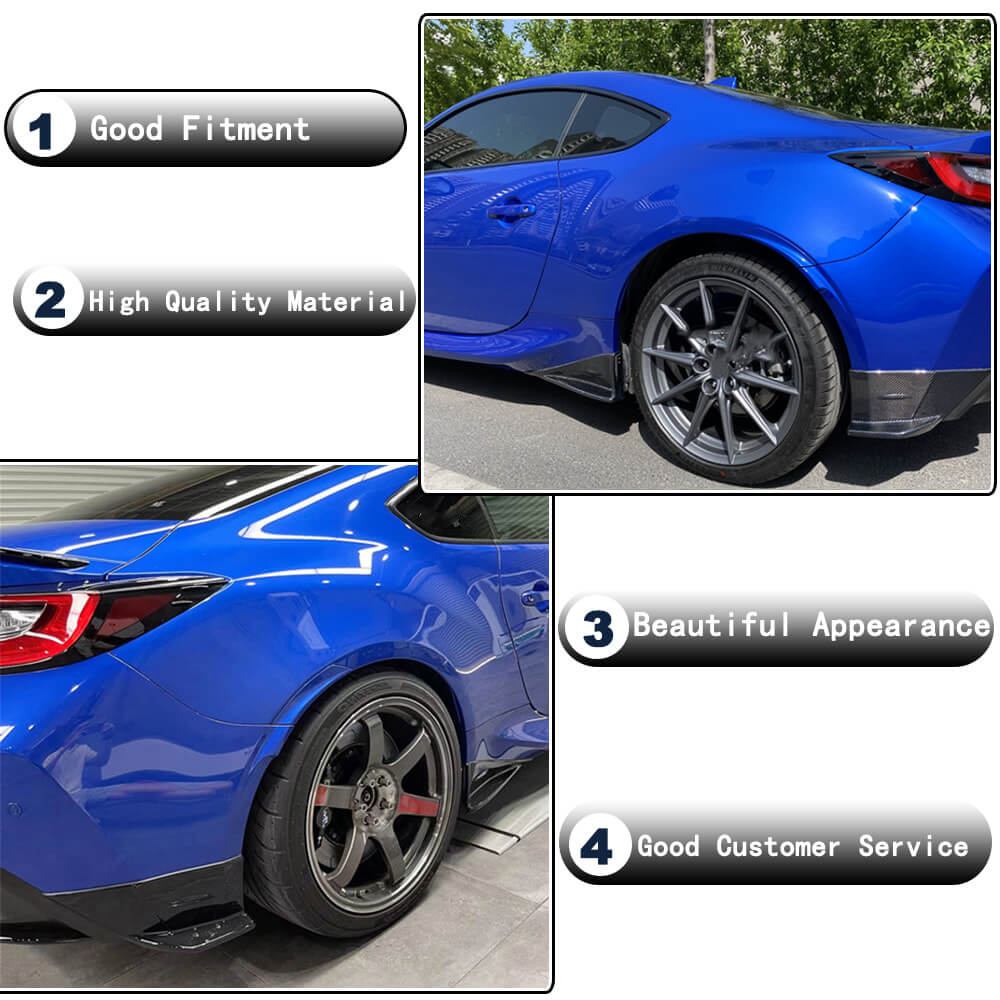 Subaru BRZ Toyota GR86 Carbon Fiber Rear Bumper Splitters