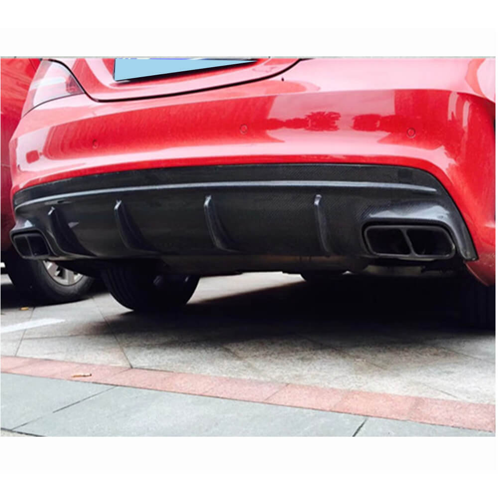 Mercedes Benz W117 C117 CLA45 Carbon Fiber Rear Bumper Diffuser Lip ...