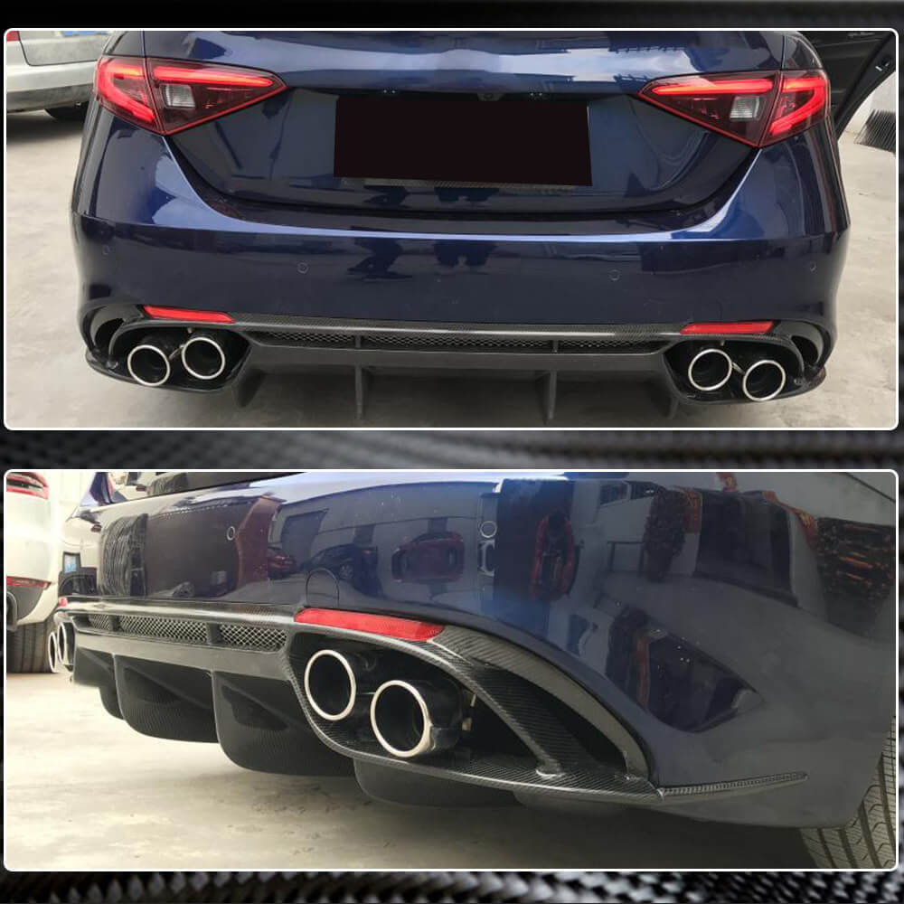 Alfa Romeo Giulia Carbon Fiber Rear Diffuser Lip | Exterior Accessories