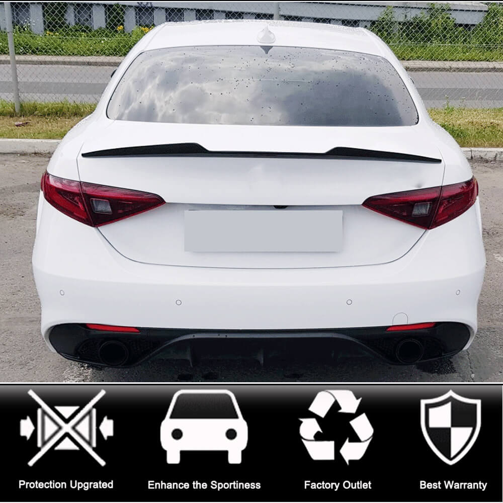 Alfa Romeo Giulia Carbon Fiber Trunk Boot Spoiler | Rear, Wing & Lip ...