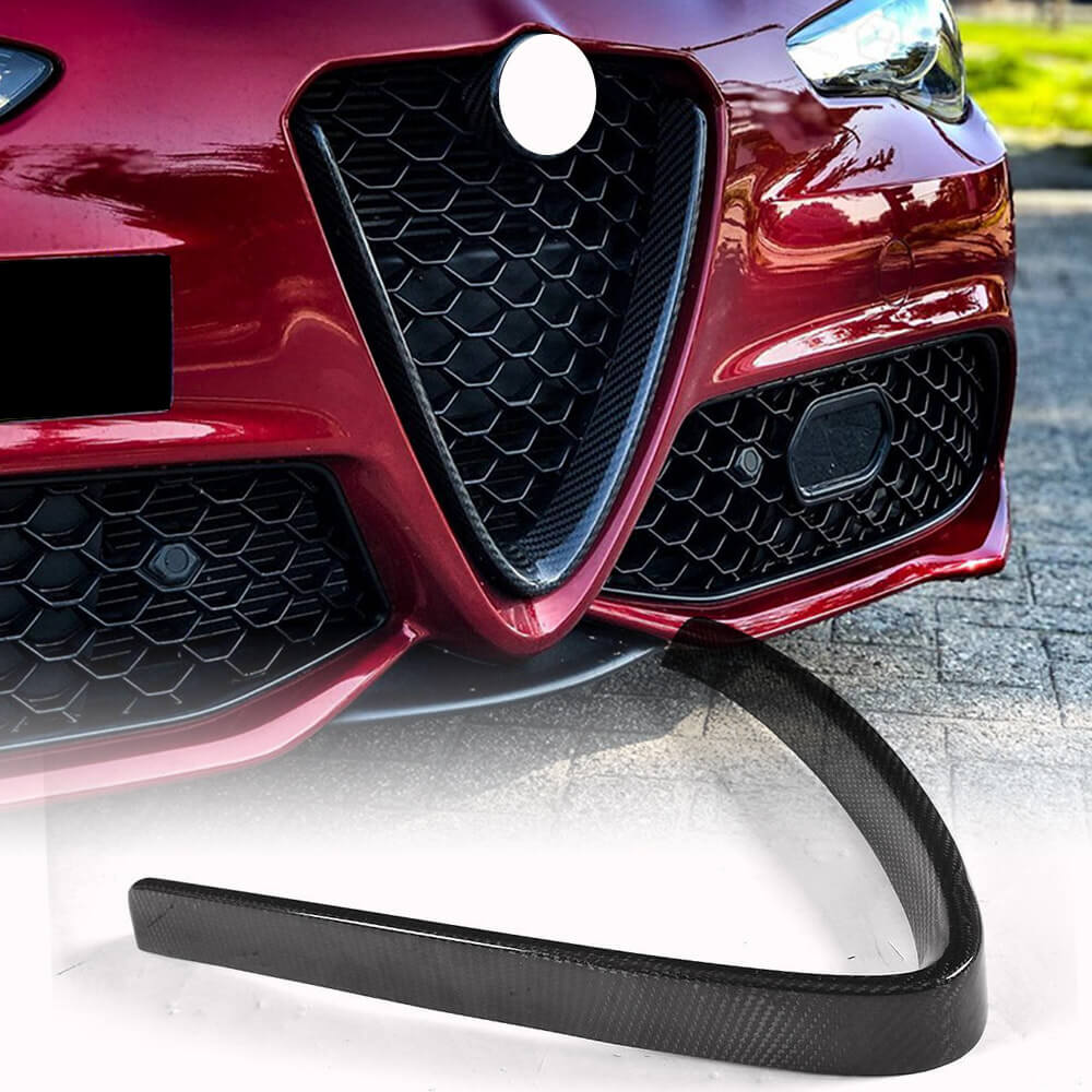 Alfa Romeo Giulia Real Carbon Fiber Front V Grill Trim | Exterior Mods ...