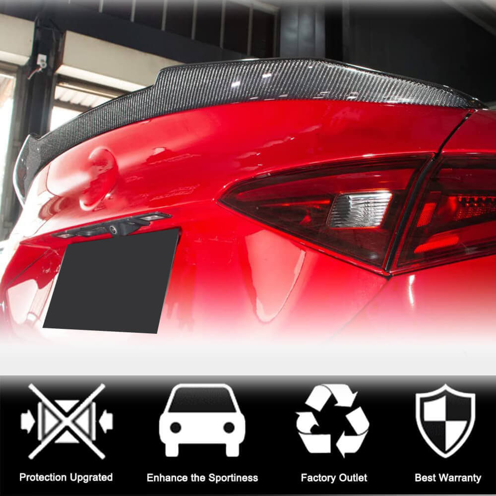 Alfa Romeo Giulia Carbon Fiber Rear Trunk Spoiler
