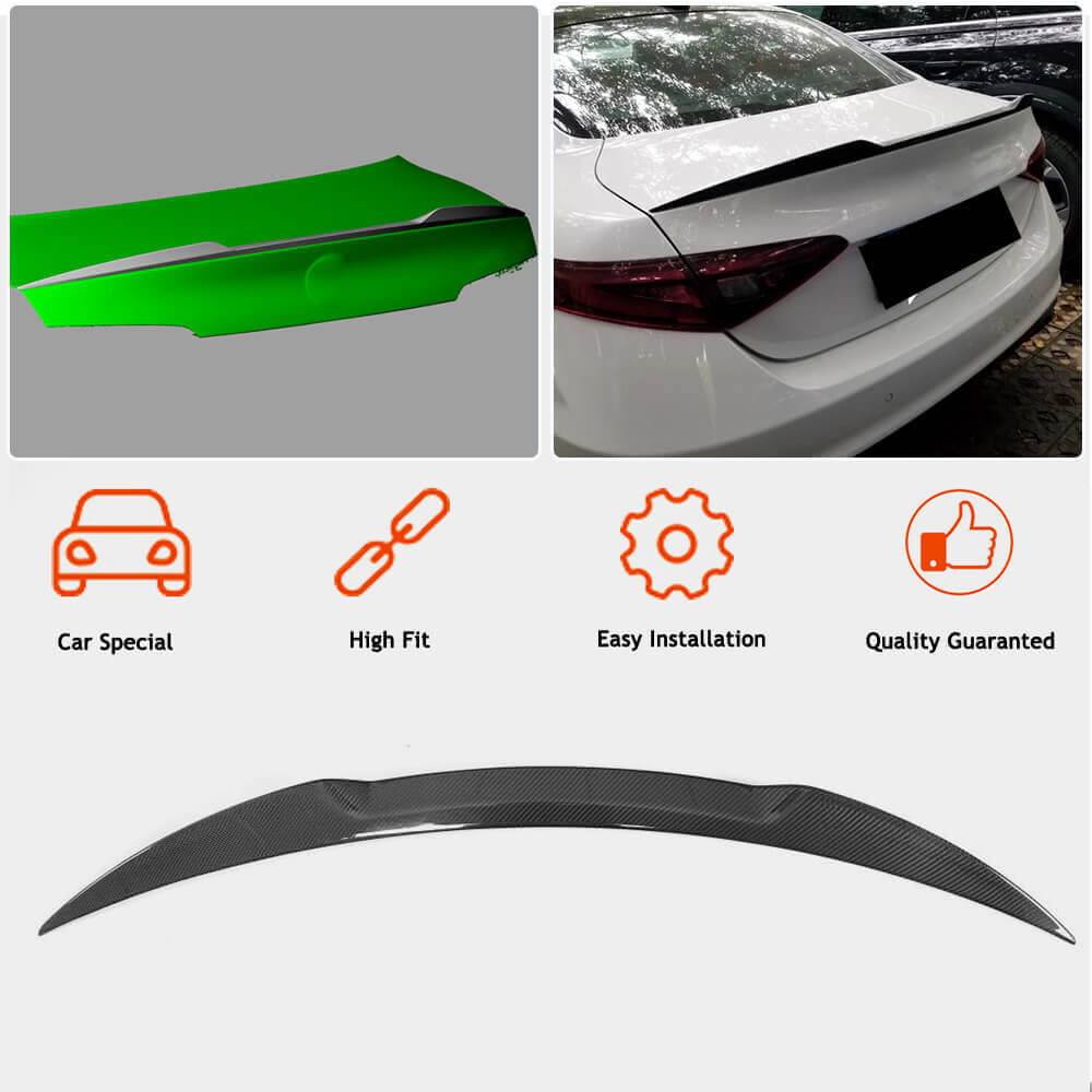 Alfa Romeo Giulia Carbon Fiber Trunk Boot Spoiler | Rear, Wing & Lip ...