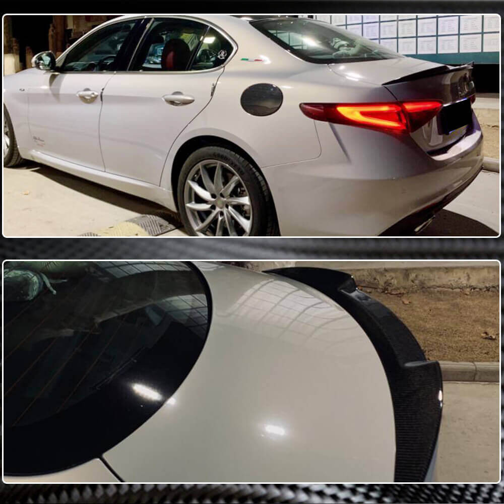Alfa Romeo Giulia Carbon Fiber Trunk Boot Spoiler | Rear, Wing & Lip ...