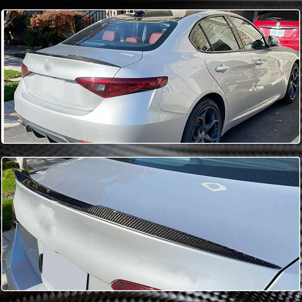 Alfa Romeo Giulia Dry Carbon Fiber Rear Trunk Spoiler