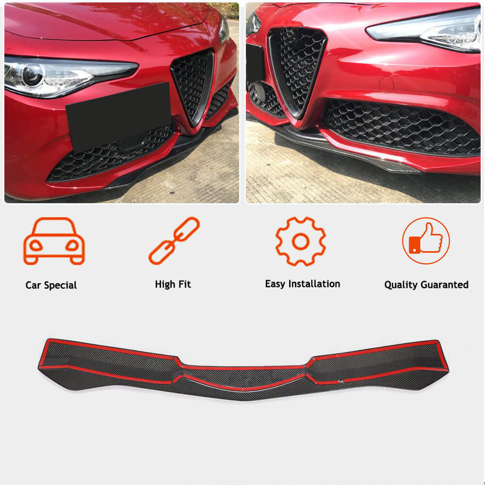 Alfa Romeo Giulia Carbon Fiber Front Bumper Lip Spoiler | Exterior Mods