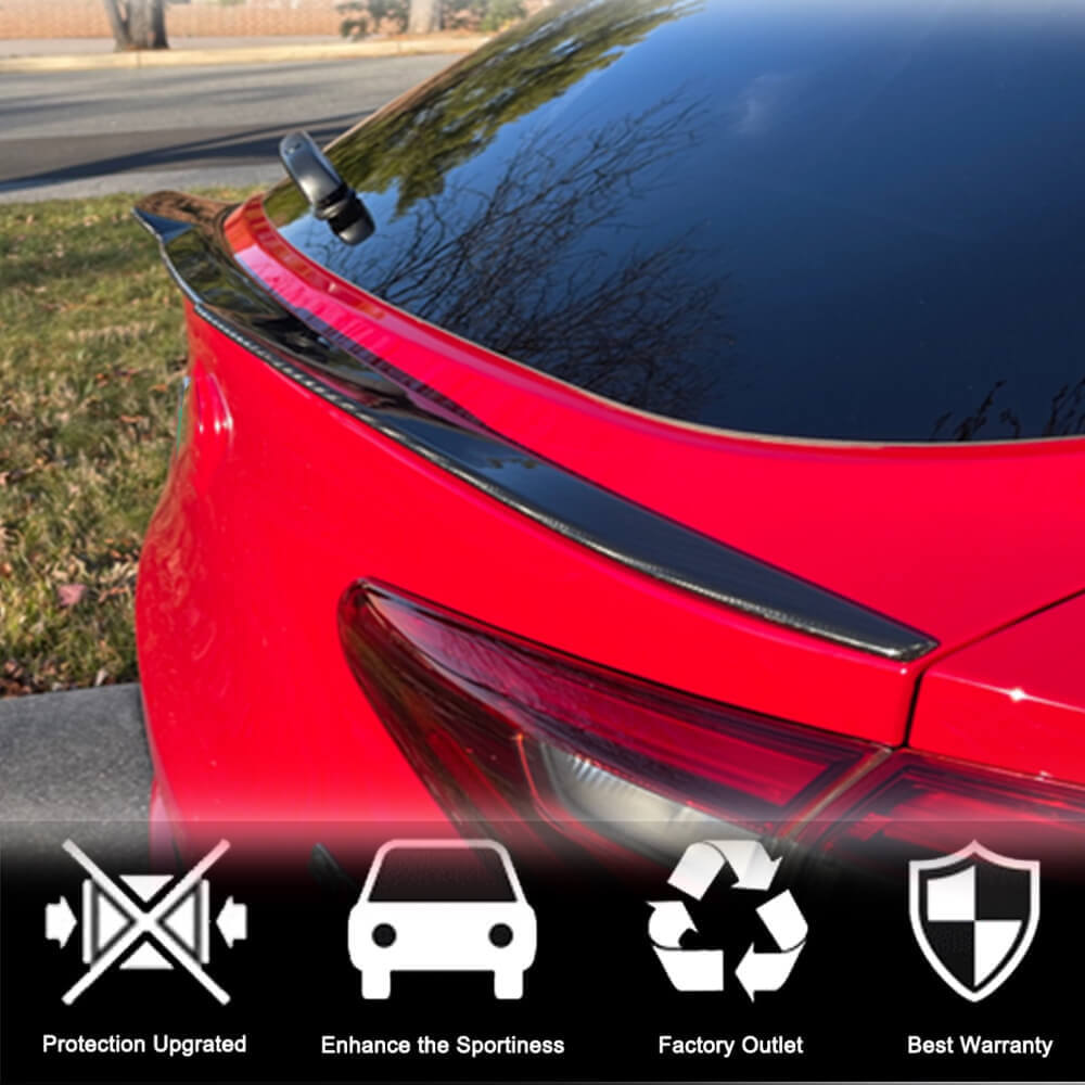 Alfa Romeo Stelvio Dry Carbon Fiber Rear Spoiler & Middle Window Wing ...