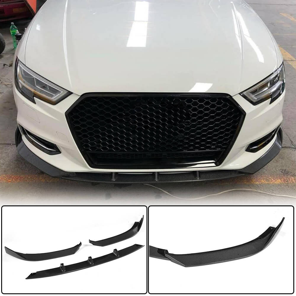 Audi A3 8V.5 Carbon Fiber Front Bumper Lip Spoiler | Exterior Mods