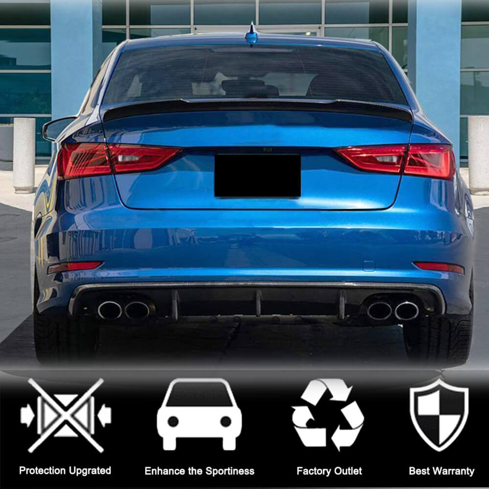 Audi A3 8V Carbon Fiber Rear Bumper Diffuser Lip | Exterior Mods ...