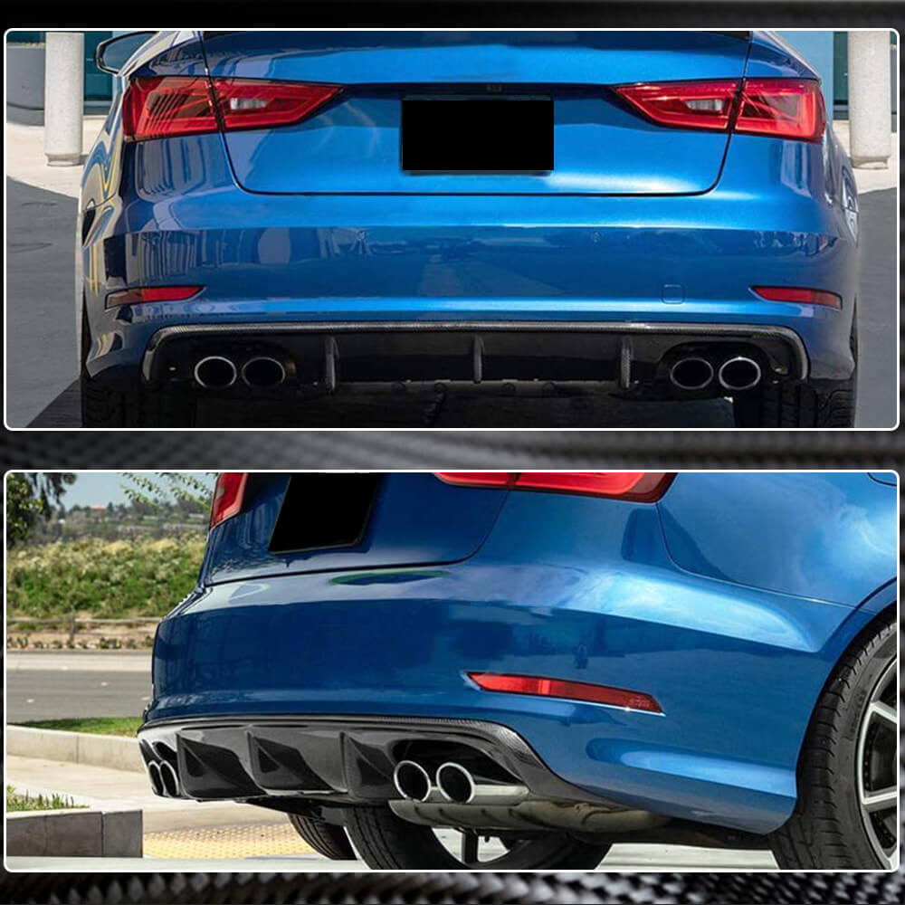 Audi A3 8V Carbon Fiber Rear Bumper Diffuser Lip | Exterior Mods ...