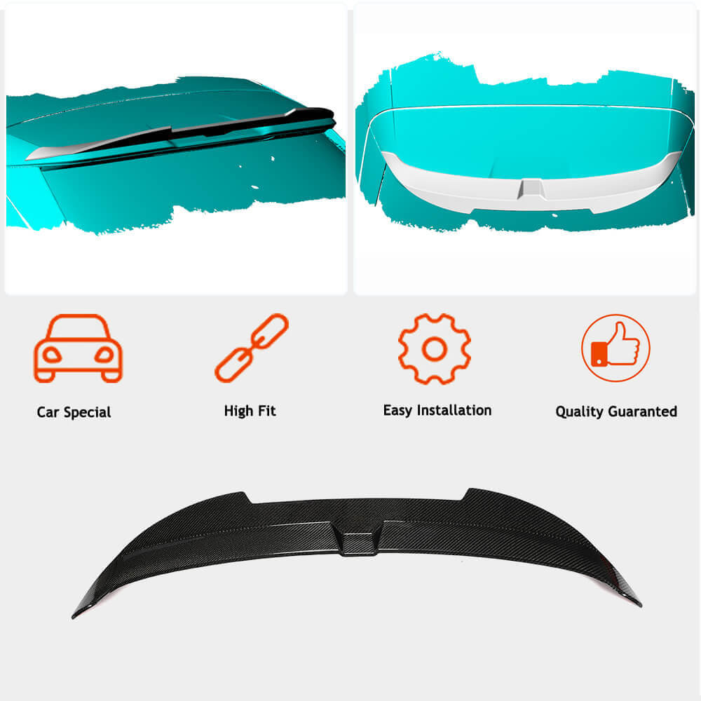 Audi A3 8Y Sline S3 RS3 Carbon Fiber Rear Roof Spoiler Window Wing Lip