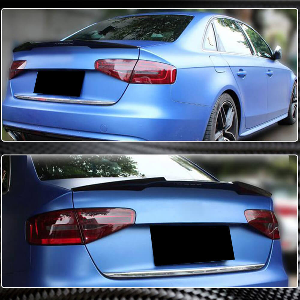 Audi A4 B8.5 Carbon Fiber Rear Spoiler Trunk Boot Wing Lip | M4 Style