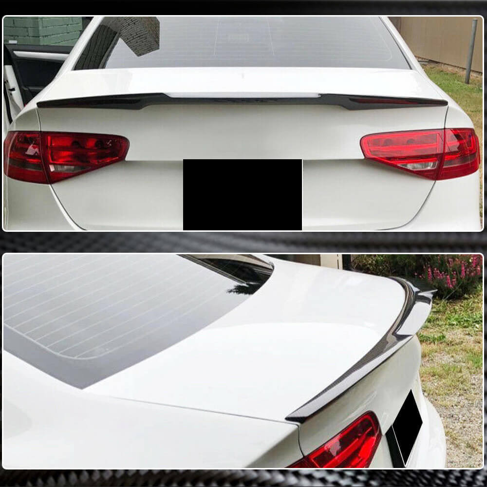 Audi A4 B8.5 Carbon Fiber Rear Spoiler Trunk Boot Wing Lip | M4 Style