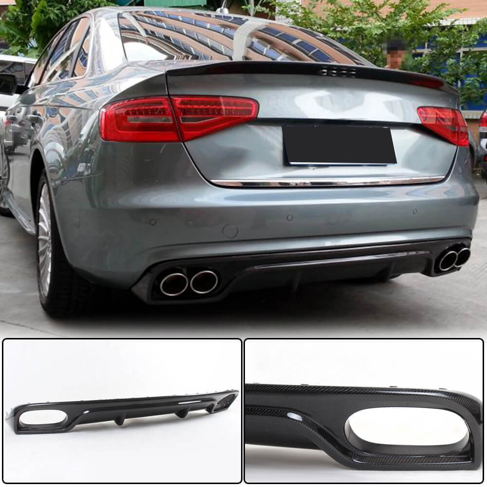 Audi A4 B8.5 Facelift Carbon Fiber Rear Bumper Diffuser | Exterior Mods