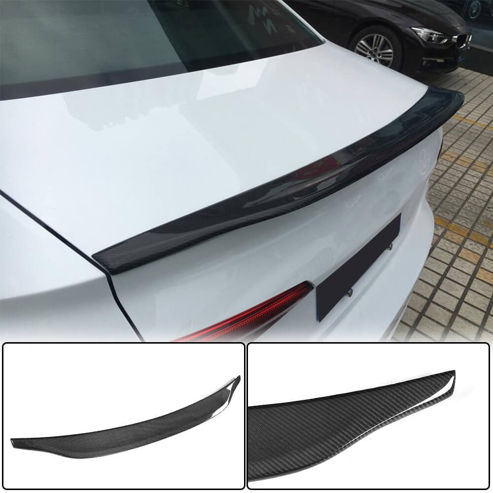 Audi A4 S4 B9 Sline Carbon Fiber Rear Trunk Spoiler Lip | Exterior Mods ...