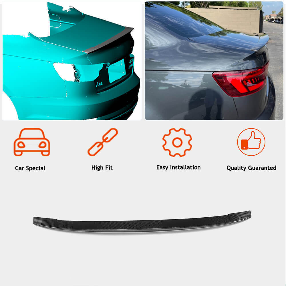 Audi A4 B9 Sline S4 Carbon Fiber Trunk Boot Spoiler | Rear, Wing & Lip ...