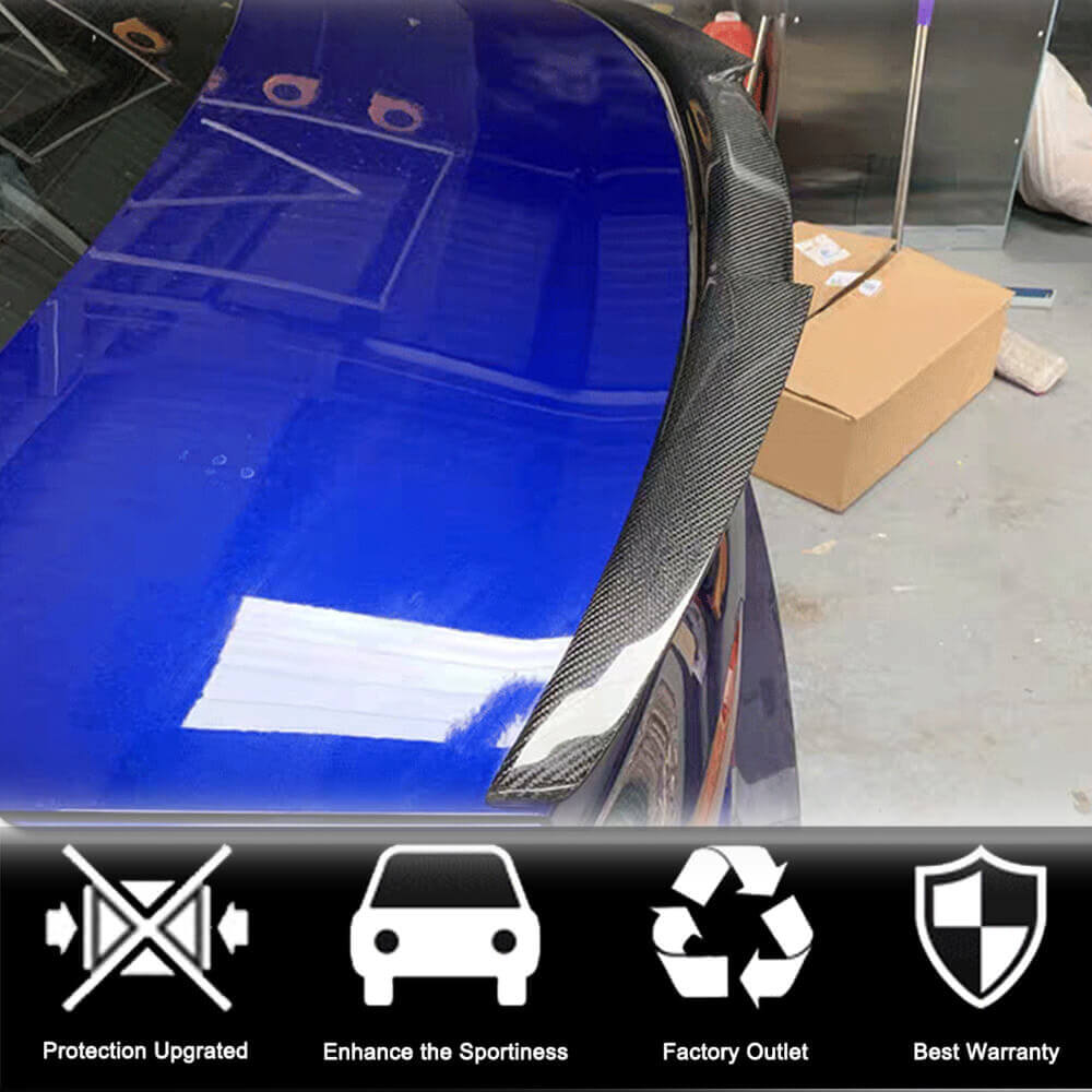 Audi S5 A5 B9 Sline Dry Carbon Fiber Trunk Spoiler & Rear Wing Lip ...