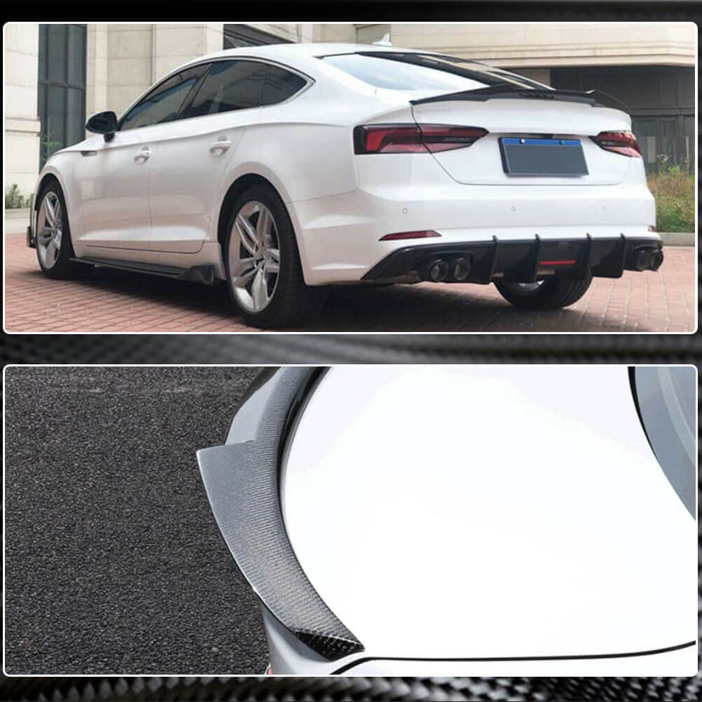 Audi A5 S5 B9 B9.5 M4 Style Carbon Fiber/FRP Rear Trunk Lip Spoiler ...