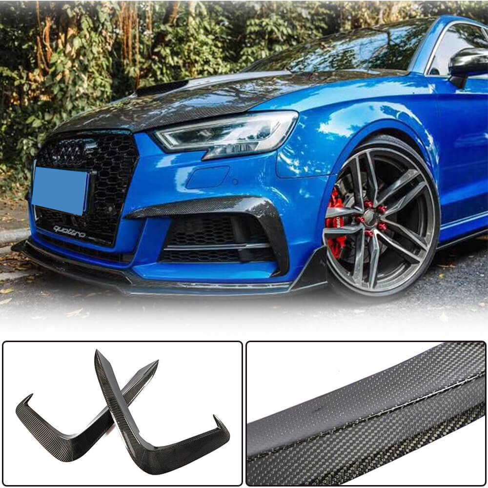 Audi S5 A5 B9 Sline Carbon Fiber Front Fog Lamp Air Vent Surrounds