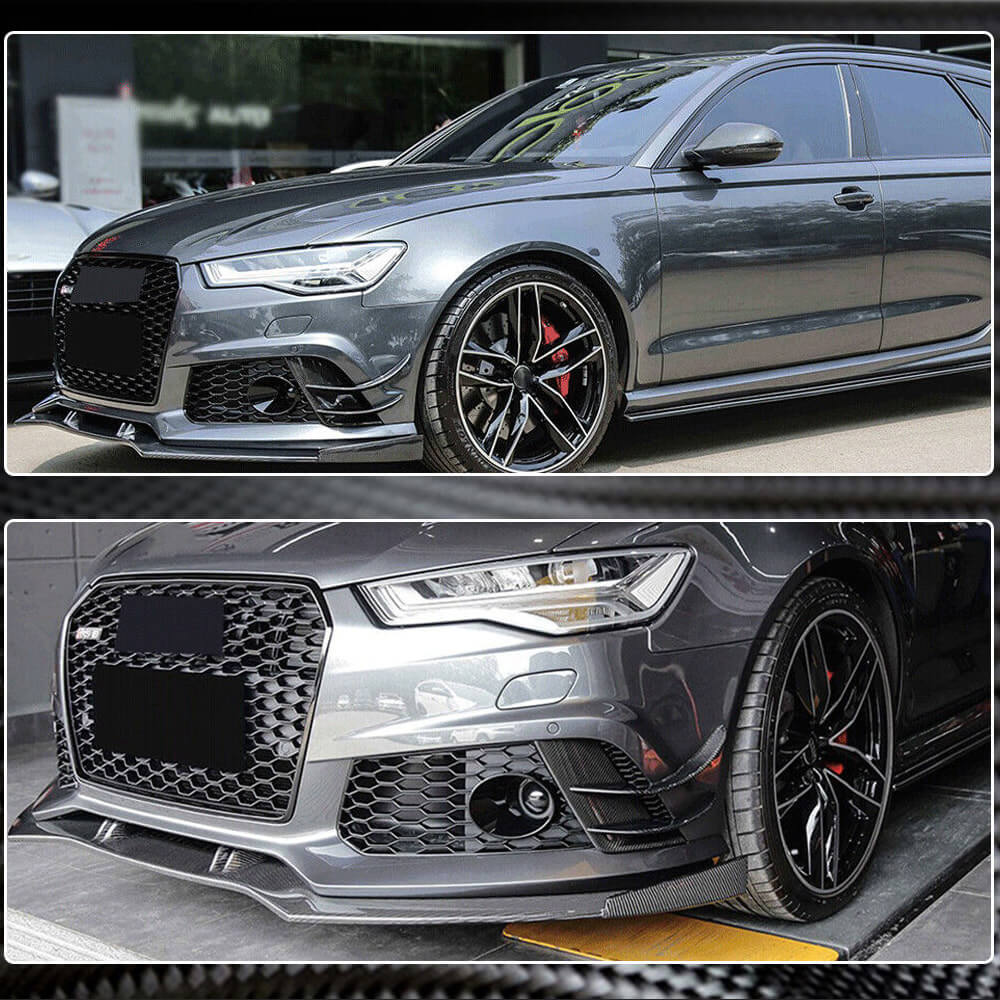 Audi RS6 RS7 C7 Carbon Fiber Front Bumper Air Vent Canard Aero Flicks