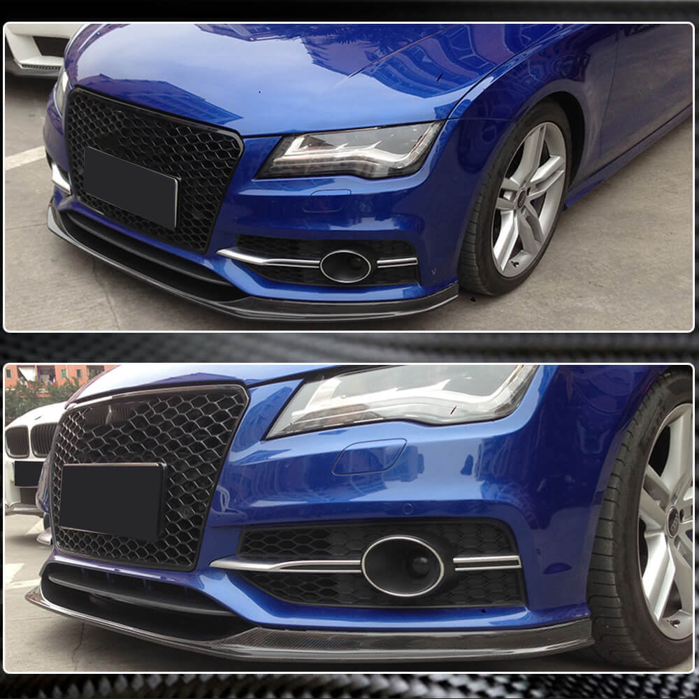 Audi A7 Sline S7 Carbon Fiber Front Bumper Lip Spoiler | Exterior Mods ...