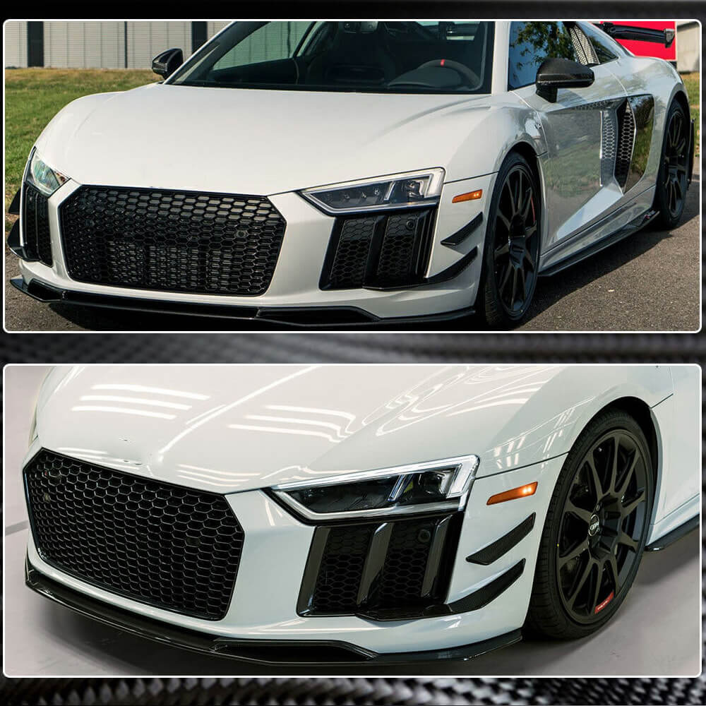 Audi R8 V10 Gen 2 4S 2016-2019 Front Bumper Lip Carbon Fiber | Ahacarbon