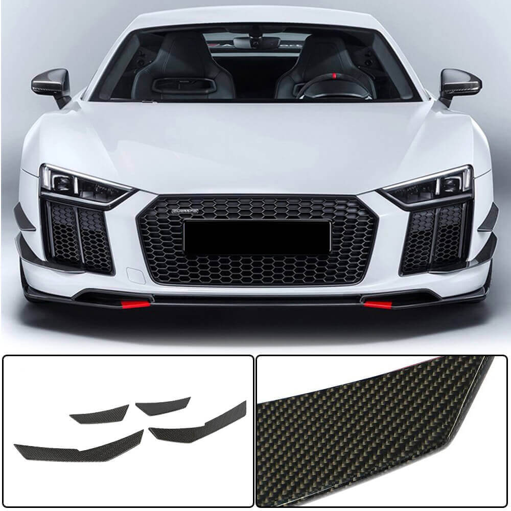Audi R8 V10 Carbon Fiber Front Bumper Air Vent Fins | Retrofit, Custom ...