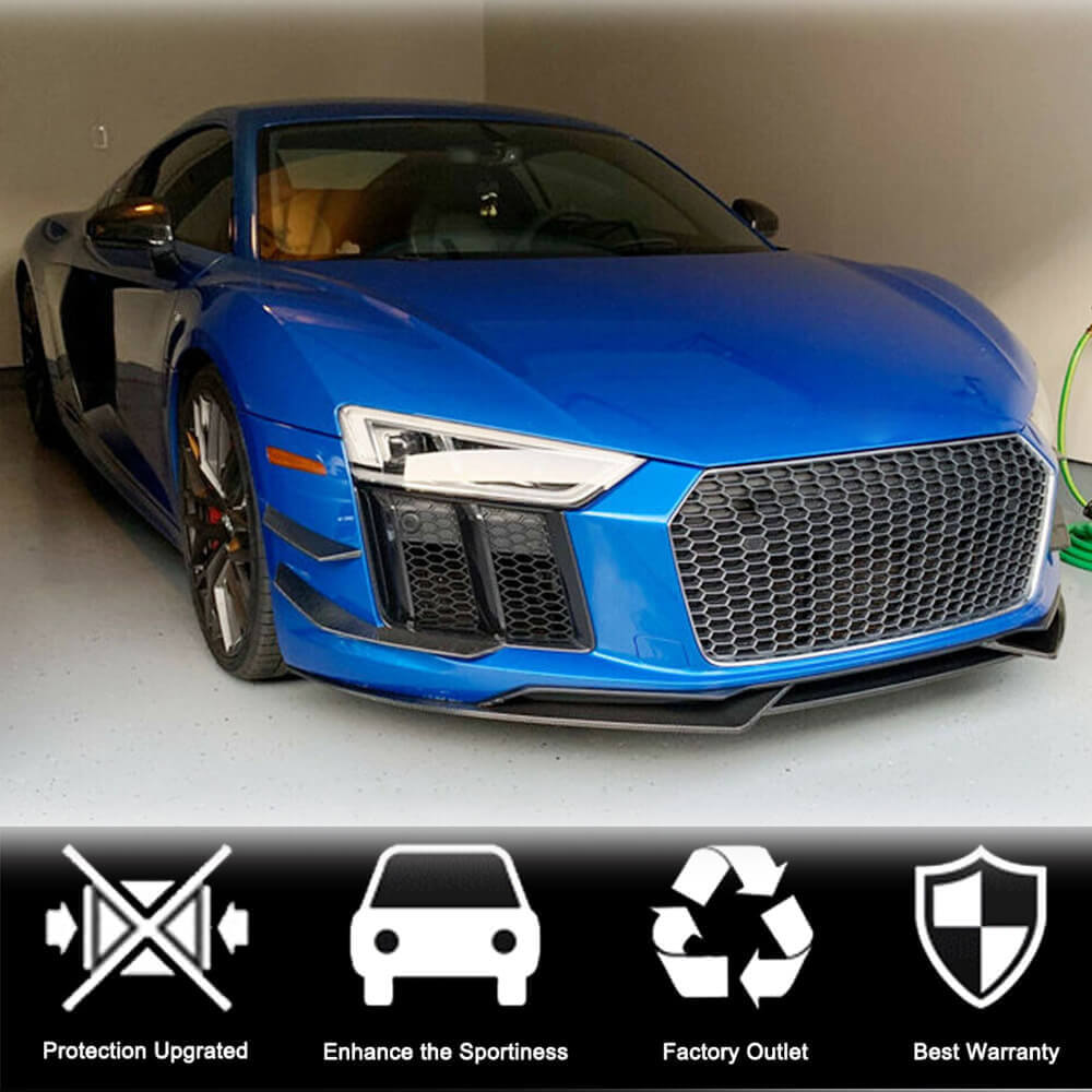 Audi R8 V10 Carbon Fiber Front Bumper Air Vent Fins | Retrofit, Custom ...