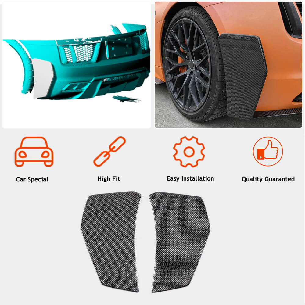 Audi R8 V10 Carbon Fiber Rear Bumper Air Vent Fins | Aerodynamic Mods ...
