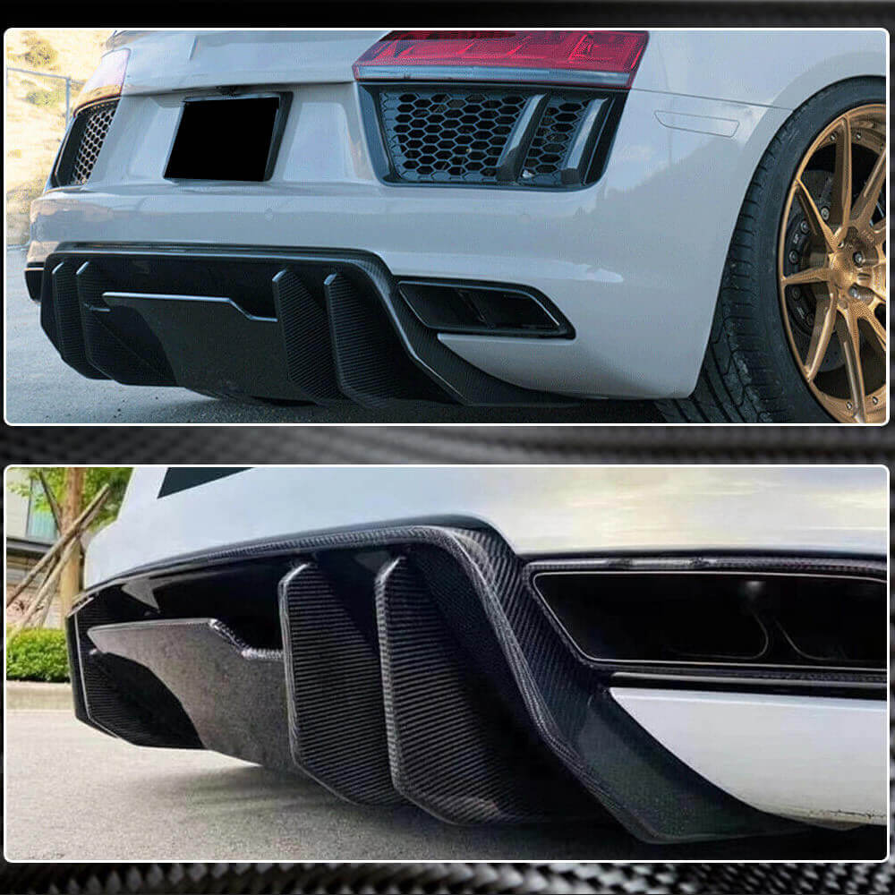 Audi R8 V10 Dry Carbon Fiber Rear Bumper Diffuser Lip | Exterior Mods