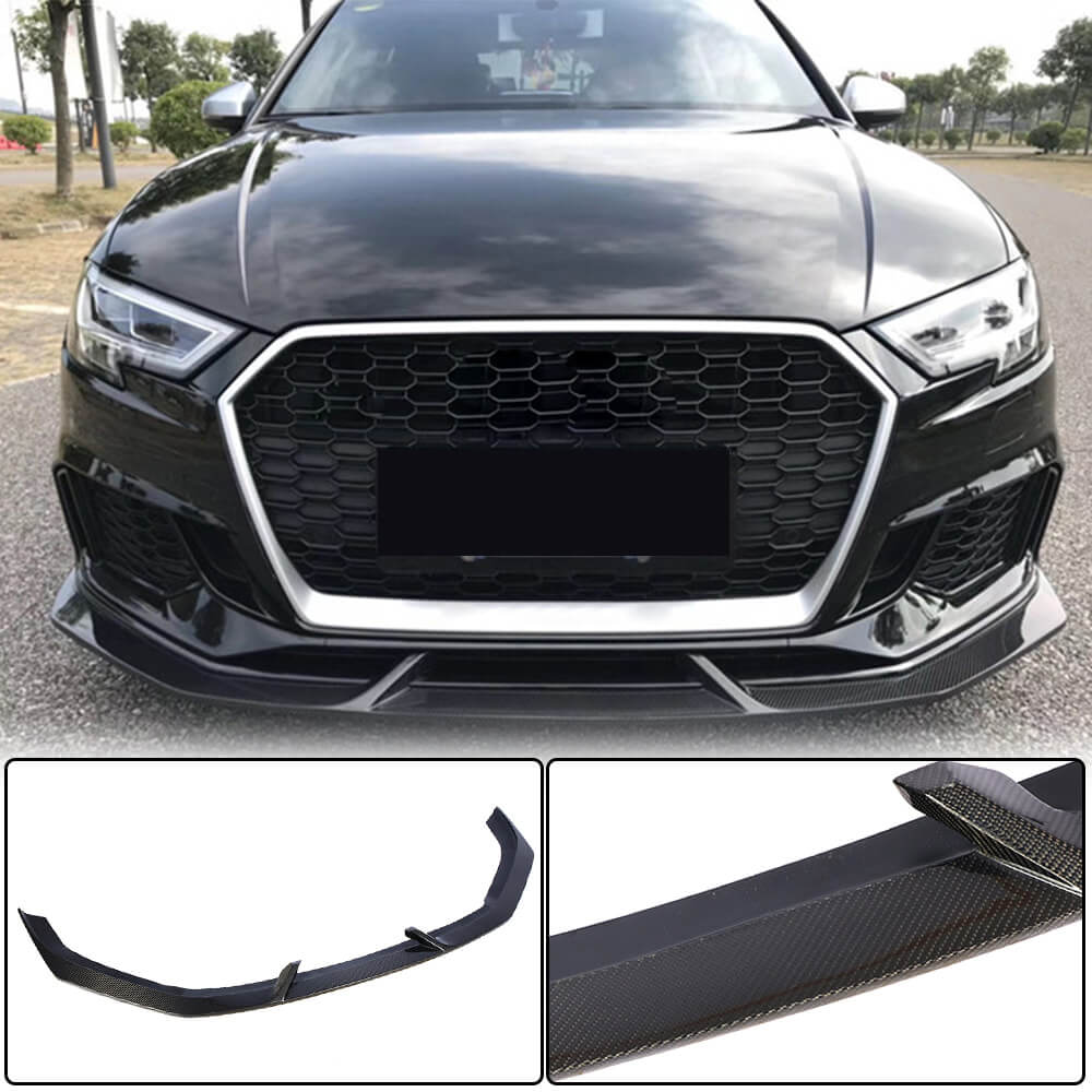 Audi RS3 8V.5 Carbon Fiber Front Bumper Lip Spoiler | Exterior Mods