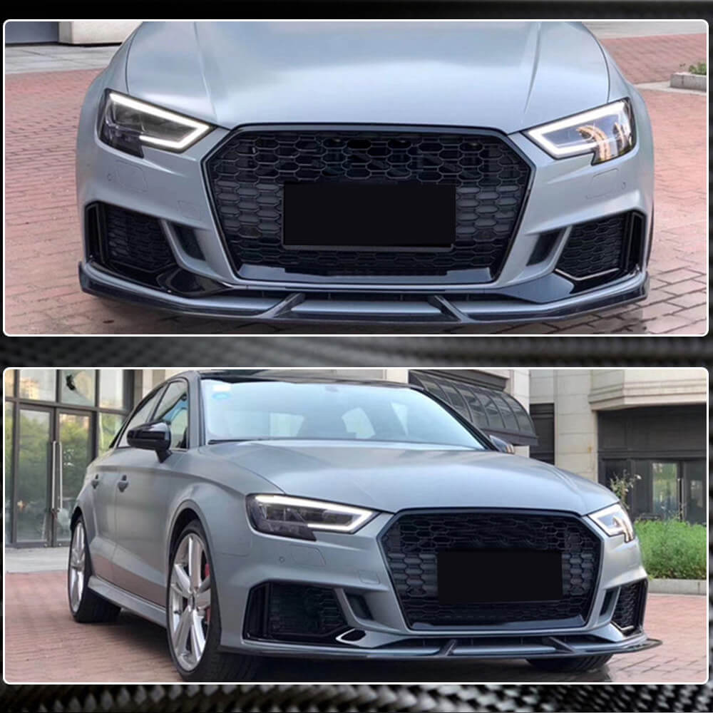 Audi RS3 8V.5 Carbon Fiber Front Bumper Lip Spoiler | Exterior Mods
