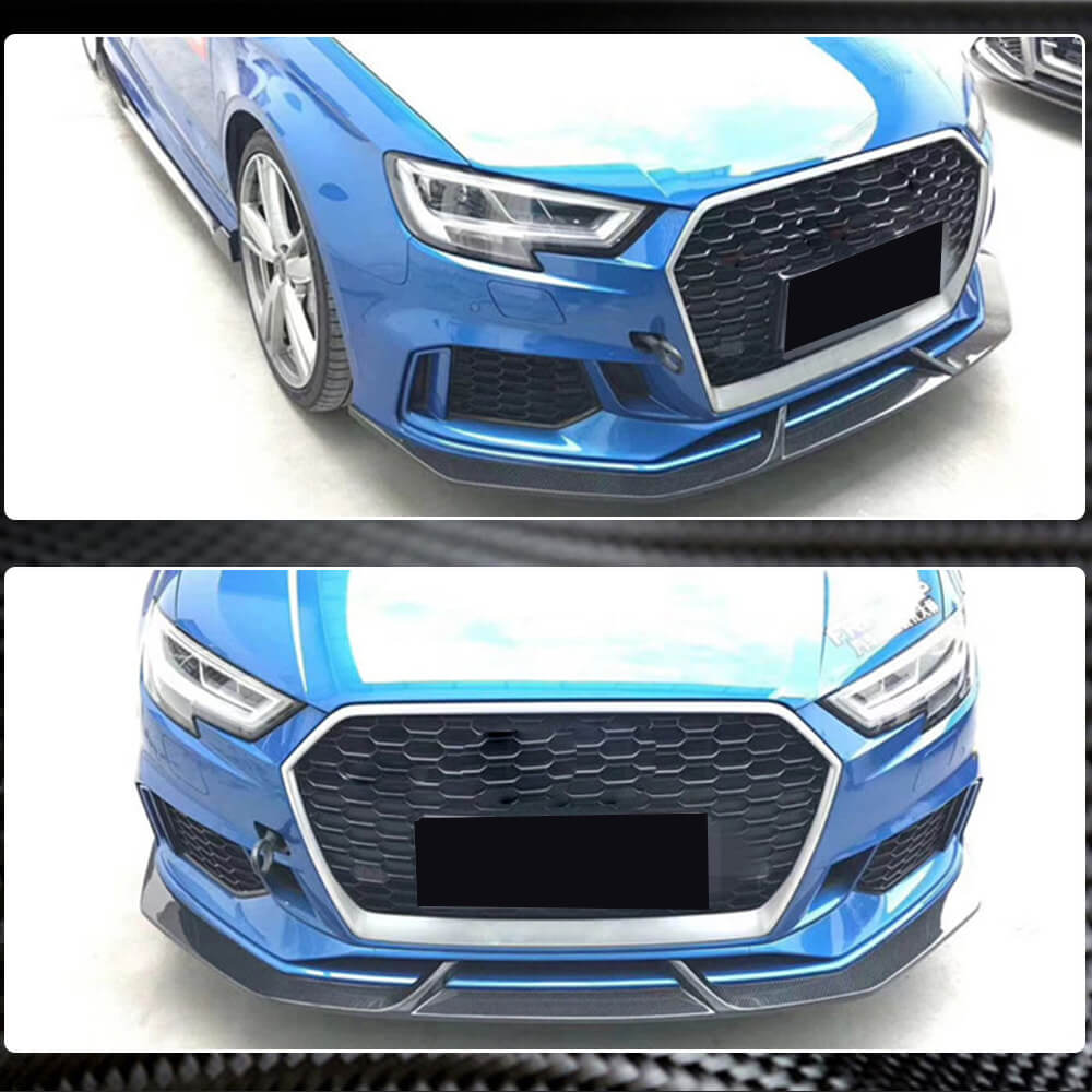 Audi RS3 8V.5 Carbon Fiber Front Bumper Lip Spoiler | Exterior Mods