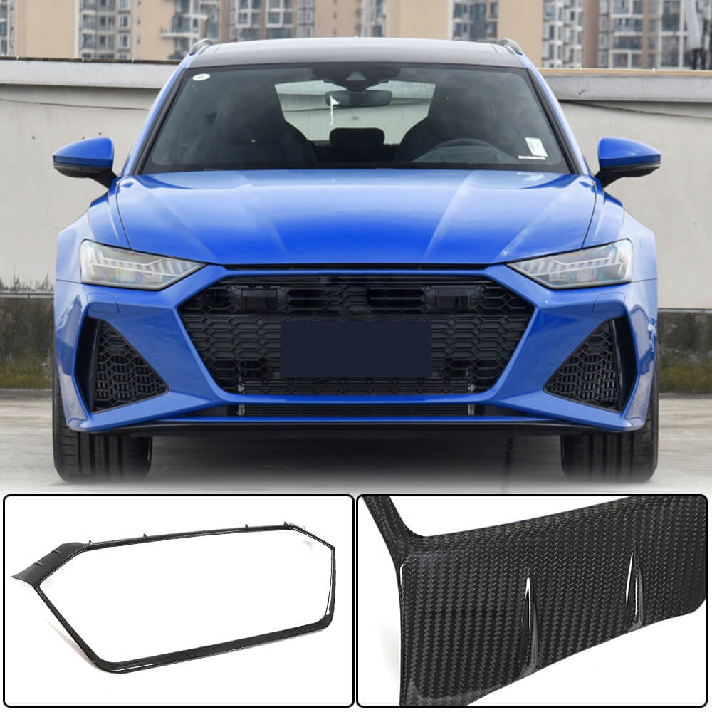 Audi RS6 C8 Dry Carbon Fiber Front Grill Frame Outline | Exterior Mods ...