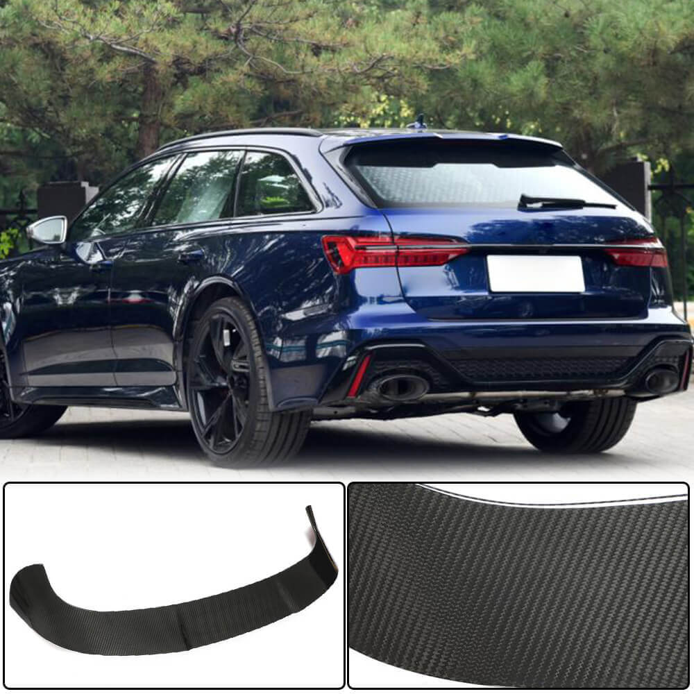 Audi RS6 C8 Dry Carbon Fiber Rear Roof Spoiler & Window Wing Lip ...
