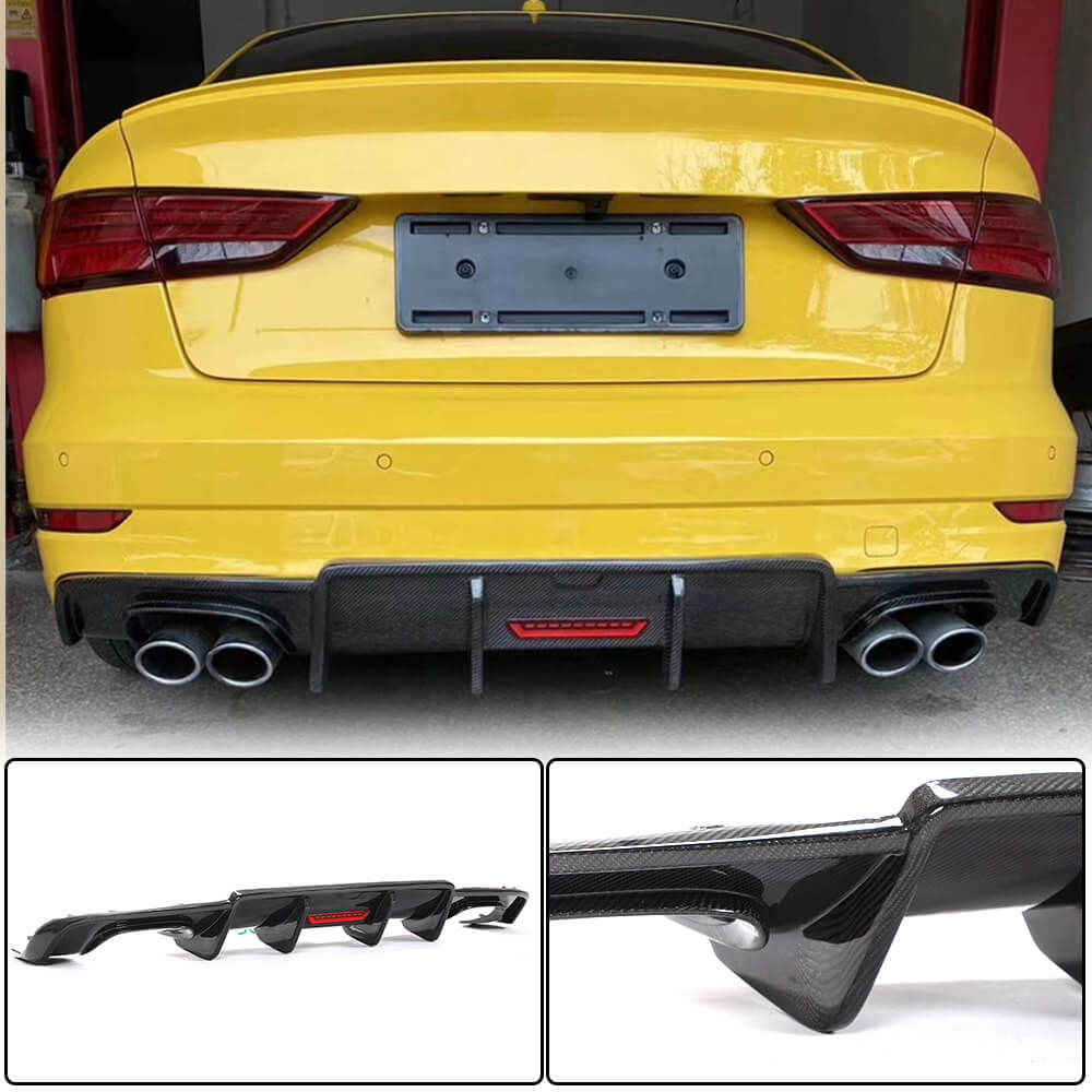 Get Audi A3 Sline S3 Rear Bumper Diffuser | Carbon Fiber Part for Audi ...