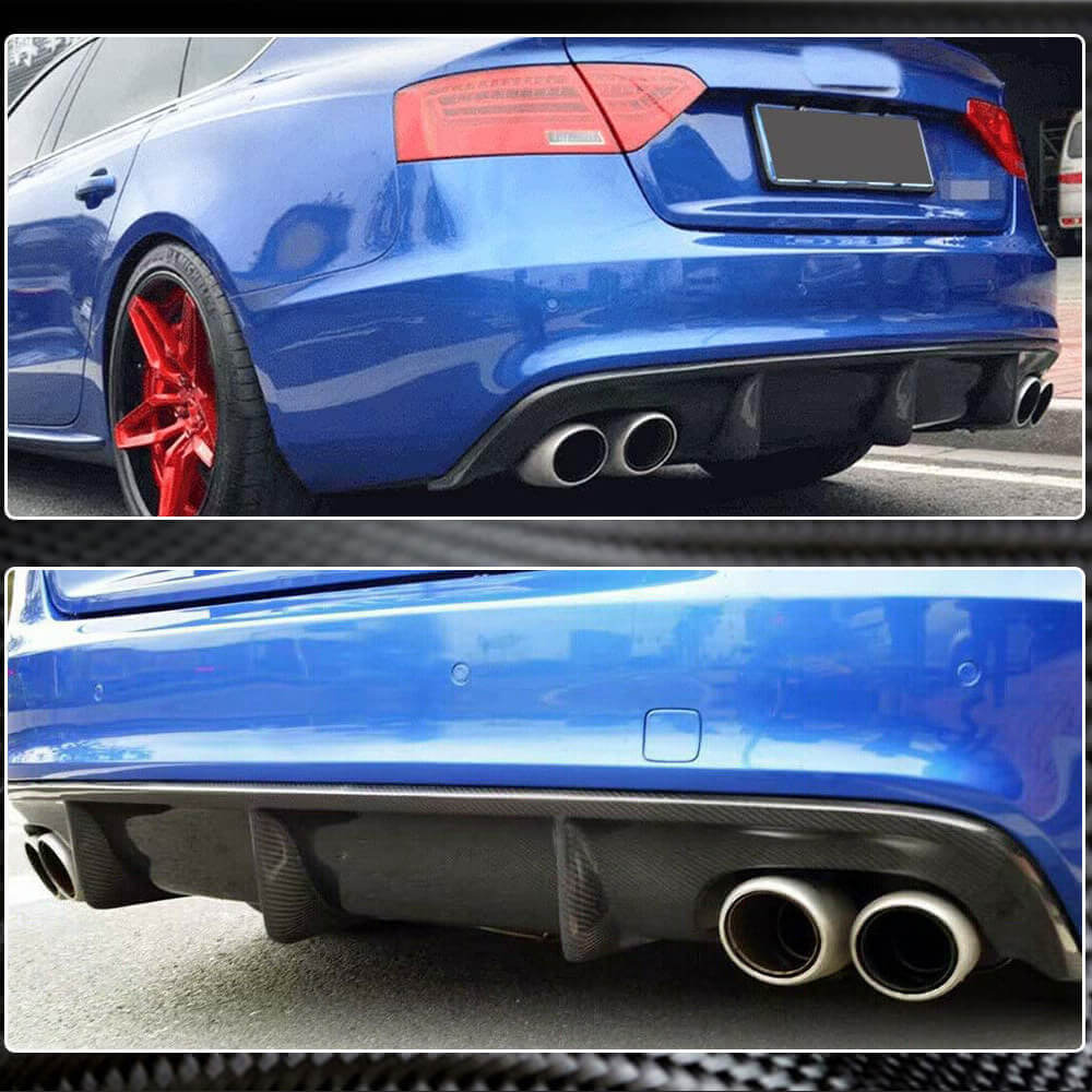 Audi S5 A5 Sline B8.5 Facelift 2012-2016 Rear Bumper Diffuser Carbon ...