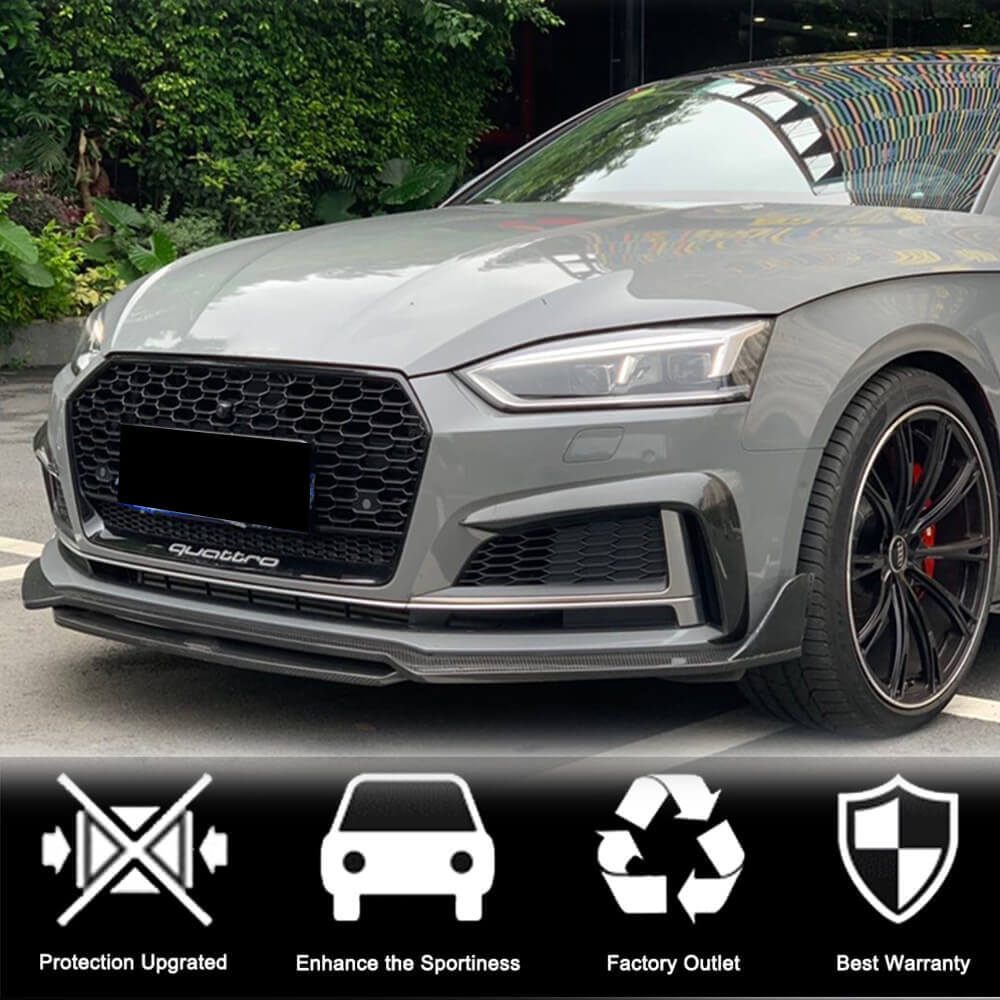 Audi S5 A5 B9 Sline Carbon Fiber Front Fog Lamp Air Vent Surrounds