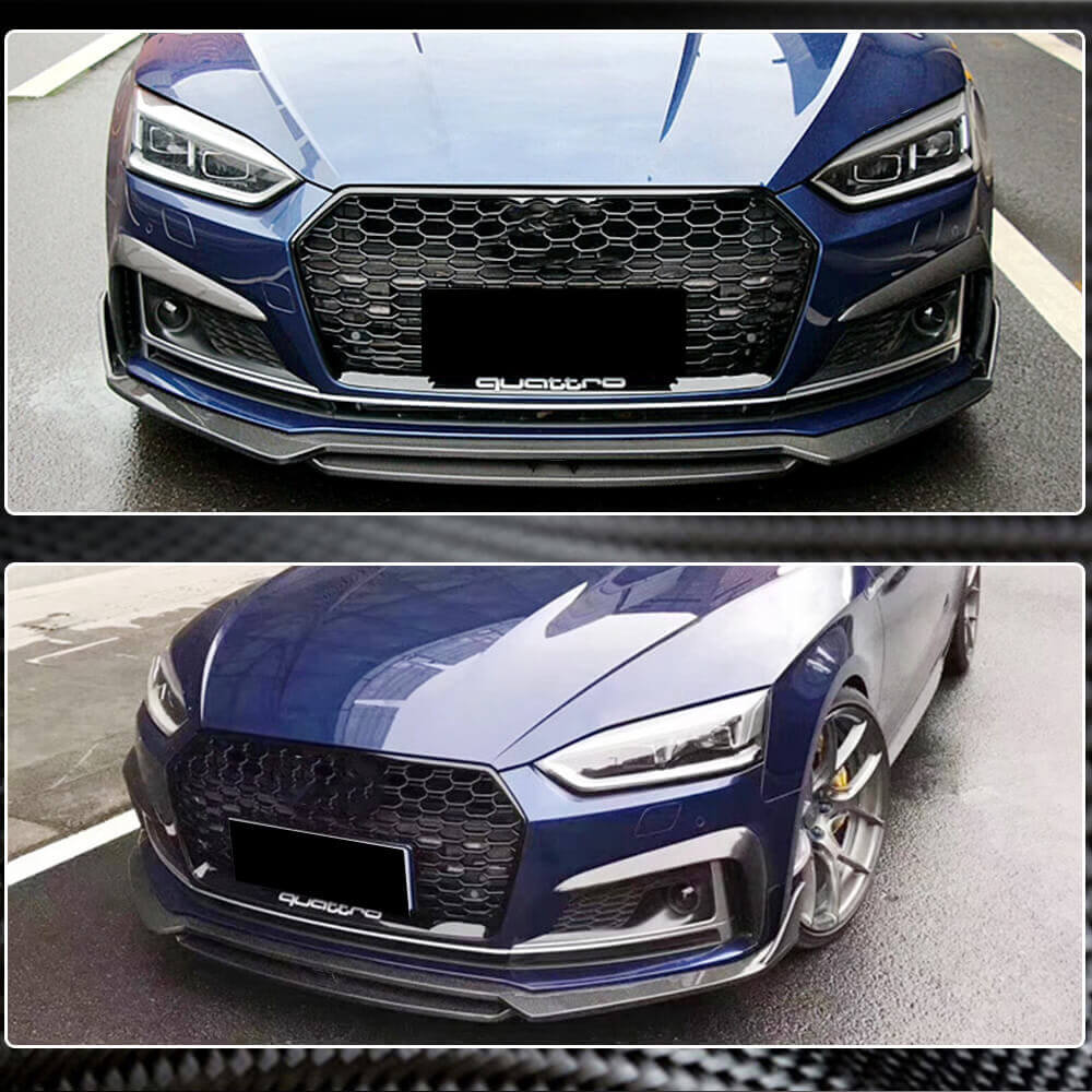 Audi S5 A5 B9 Sline Carbon Fiber Front Fog Lamp Air Vent Surrounds