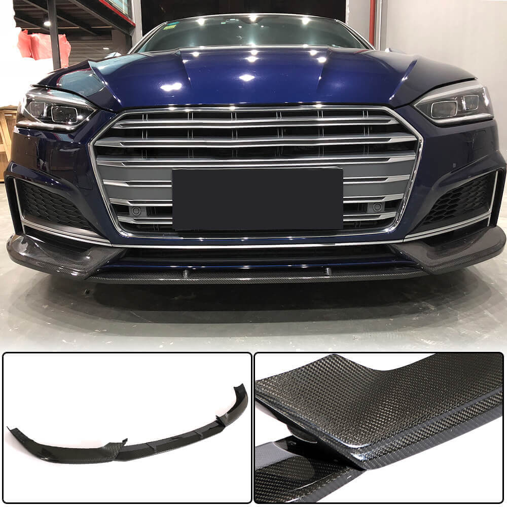 Audi S5 A5 B9 Sline Carbon Fiber Front Lip Spoiler | Exterior Mods