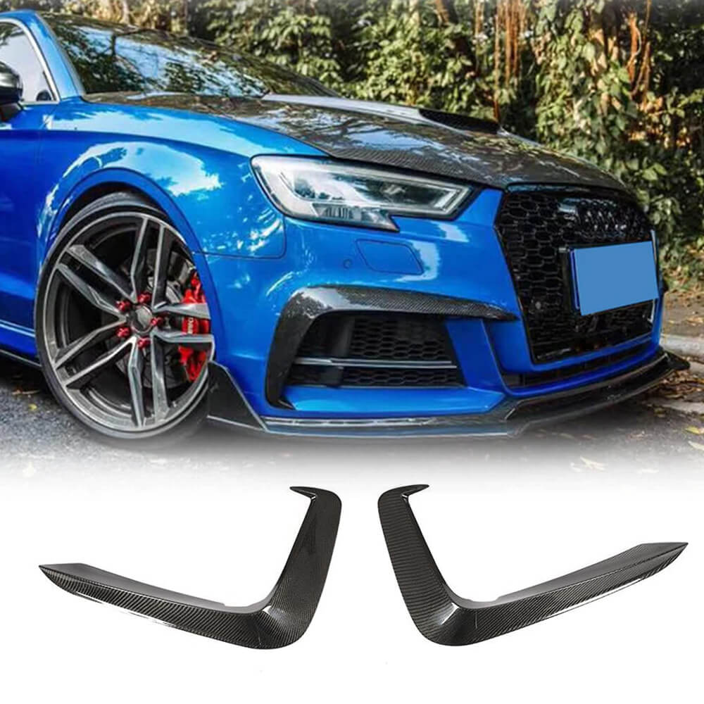 Audi S5 A5 B9 Sline Carbon Fiber Front Fog Lamp Air Vent Surrounds