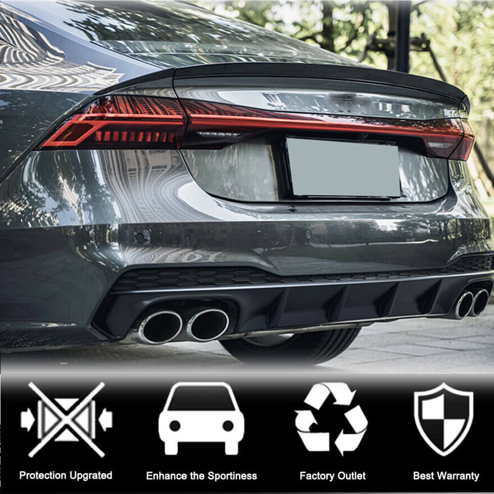 Audi A7 S7 RS7 C8 Carbon Fiber Rear Spoiler & Trunk Boot Wing Lip