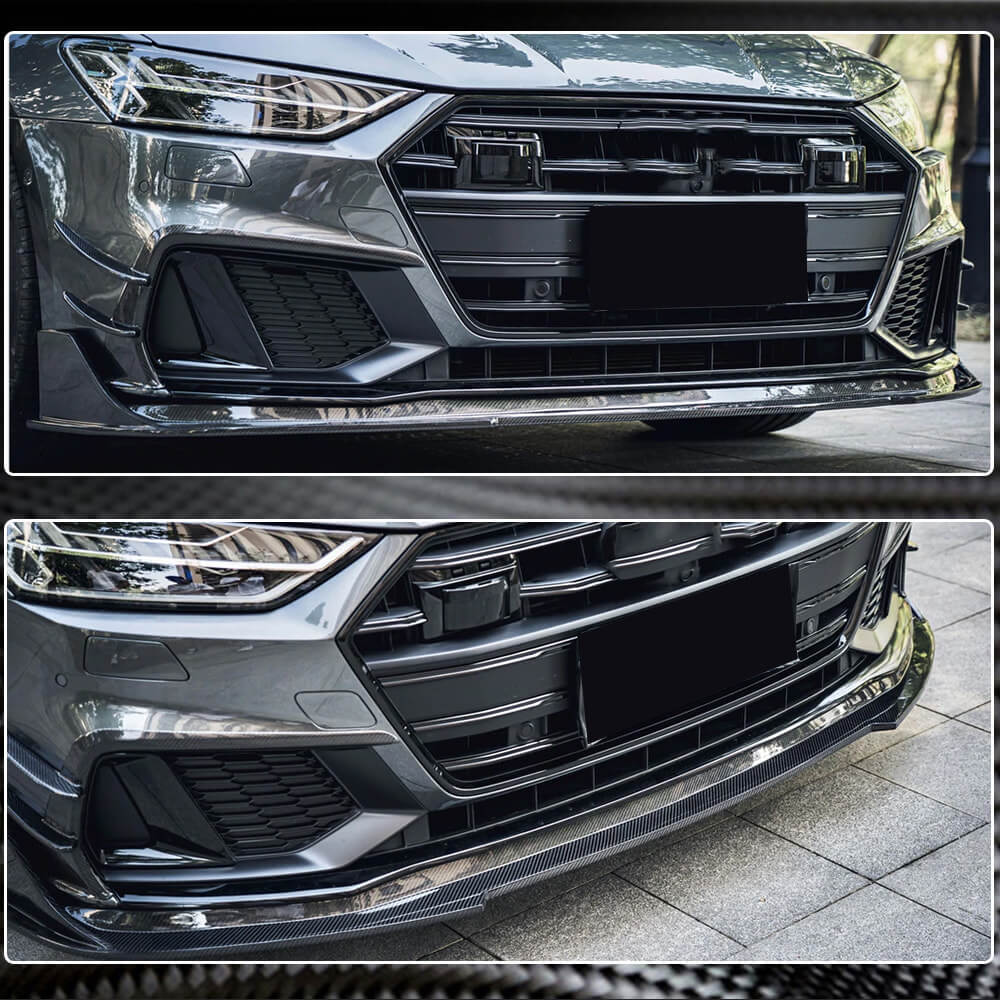 Audi S7 A7 Sline C8 Carbon Fiber Front Lip Spoiler | Exterior Mods