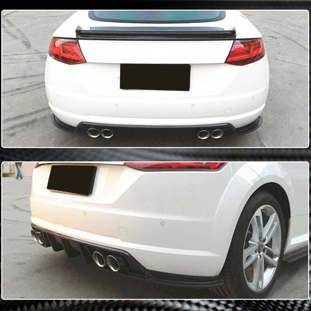 Audi TT MK3 8S Base 2015-2019 Rear Bumper Diffuser Carbon Fiber | Ahacarbon
